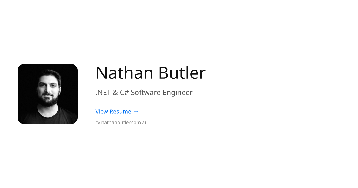 Nathan Butler - .NET & C# Software Engineer